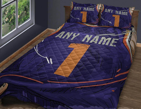 Personalized Quilt Bedding | Custom 3-Piece Basketball Quilt Set for ...