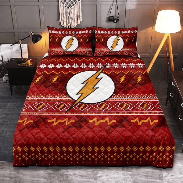 Flash Christmas Quilt | Personalized 3-Piece Quilt Bedding Set for Cozy ...