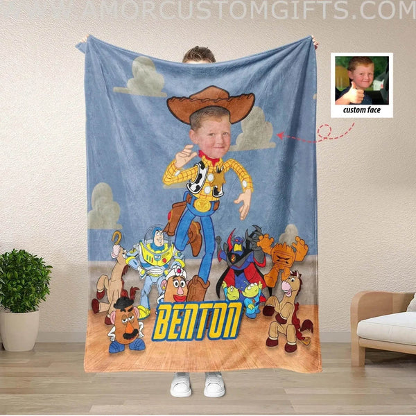Personalized Toy Woody Photo Blanket - Blankets Birthday Gift Boy ...
