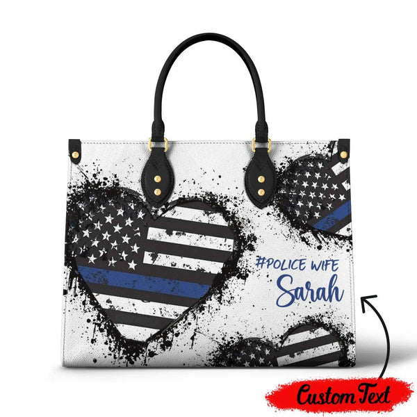 Personalized Leather Handbag Personalized Police Pride – Amor Custom Gifts