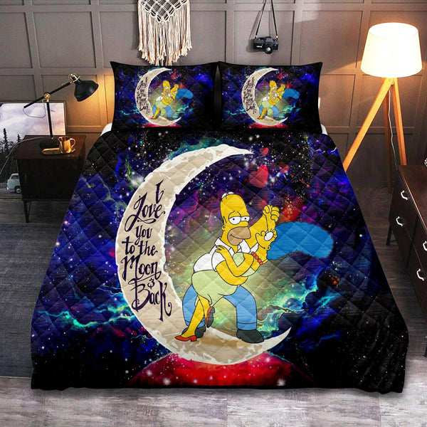 Simpsons Galaxy Quilt Personalized 3-Piece Bedding Set – Family Love ...