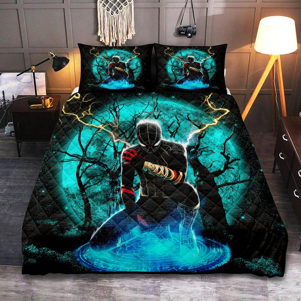 Spiderman Black Suit Quilt Personalized 3-Piece Bedding Set – Superhero ...